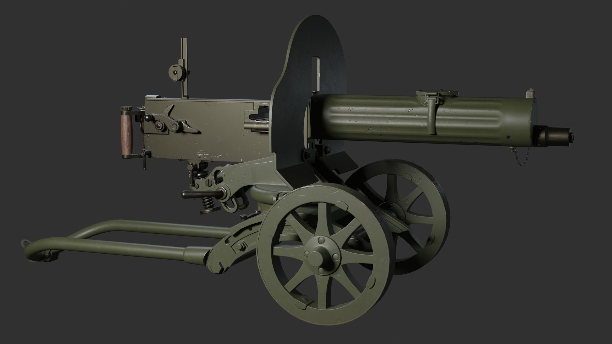 3D model Maxim machine gun VR / AR / low-poly | CGTrader