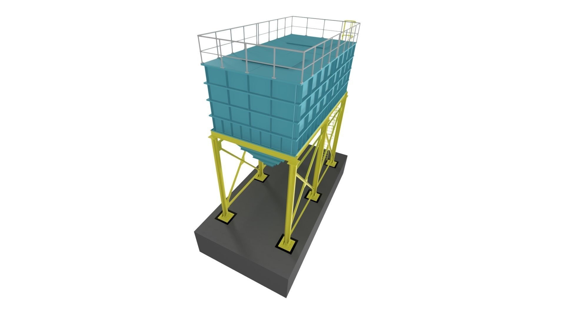 MANUFACTURING 100 TON STORAGE SILO 3D model | CGTrader