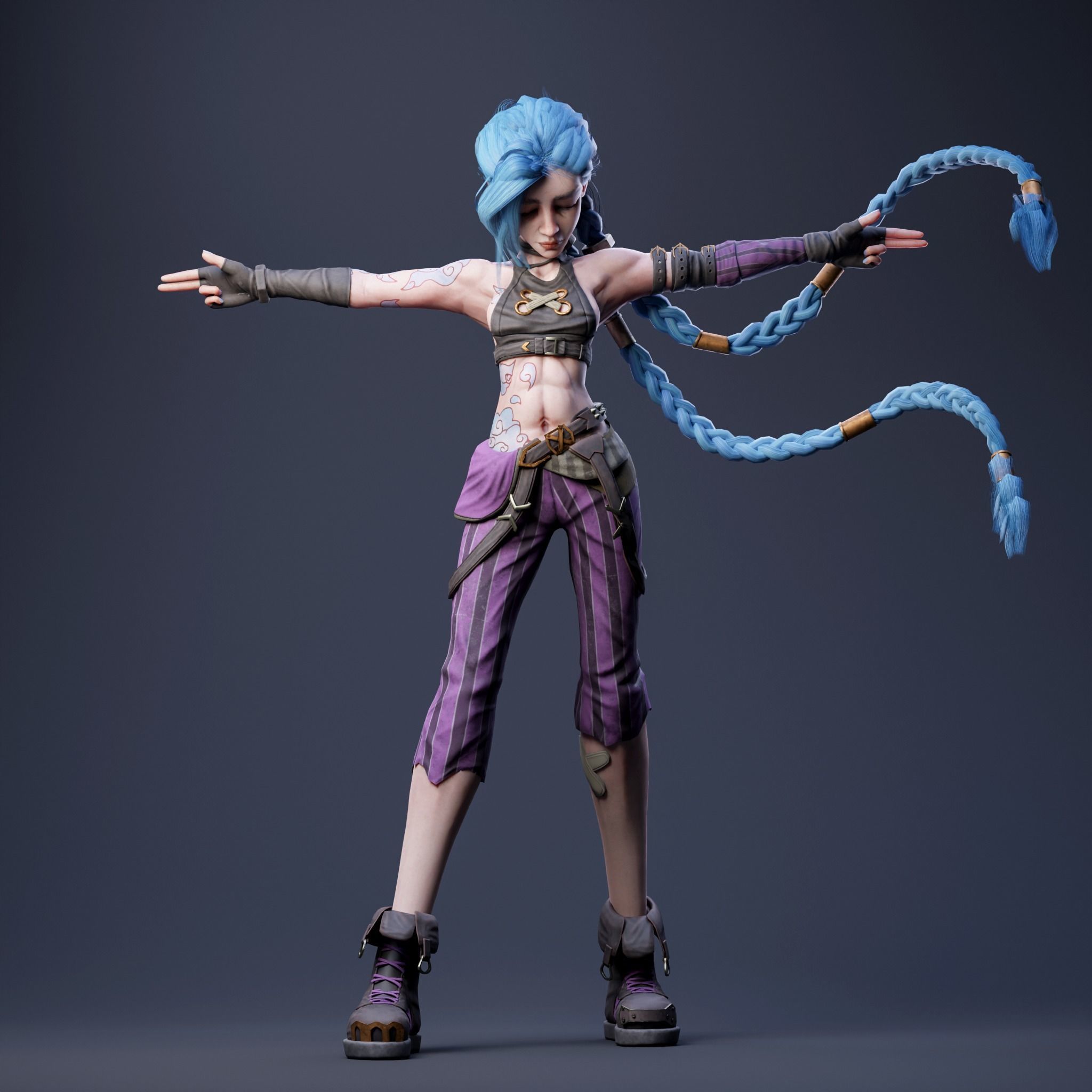 Jinx Powder Fanart 3D model | CGTrader