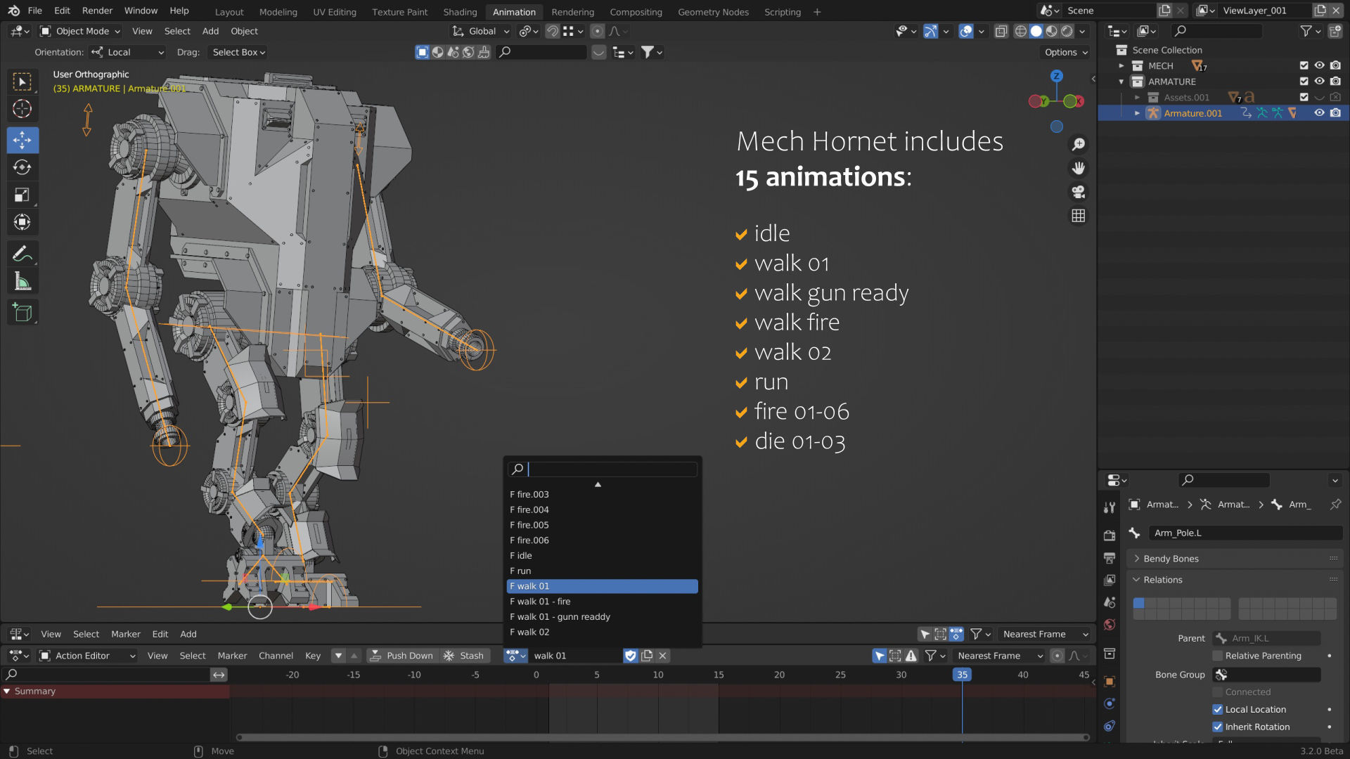 3D model Mech 04 - Ghost VR / AR / low-poly | CGTrader