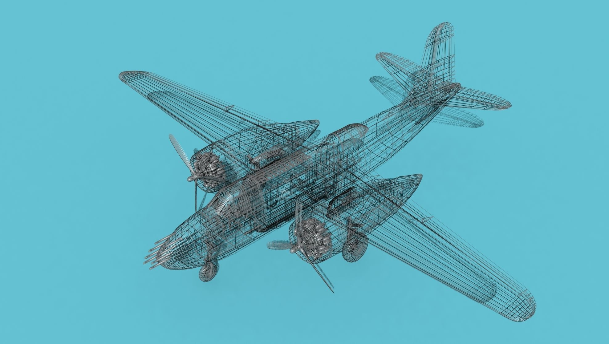 Douglas P70 Night Hawk V01 3D model animated rigged | CGTrader