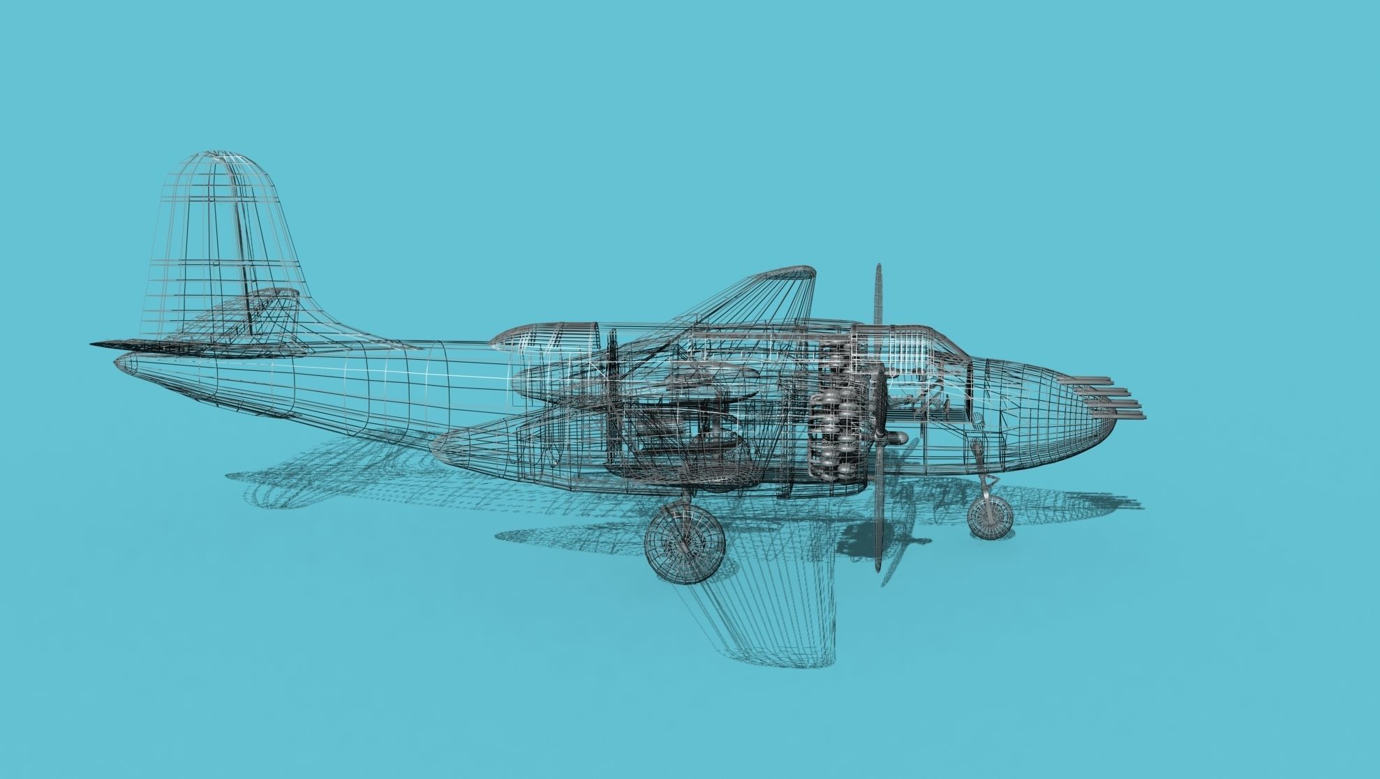Douglas P70 Night Hawk V01 3D model animated rigged | CGTrader