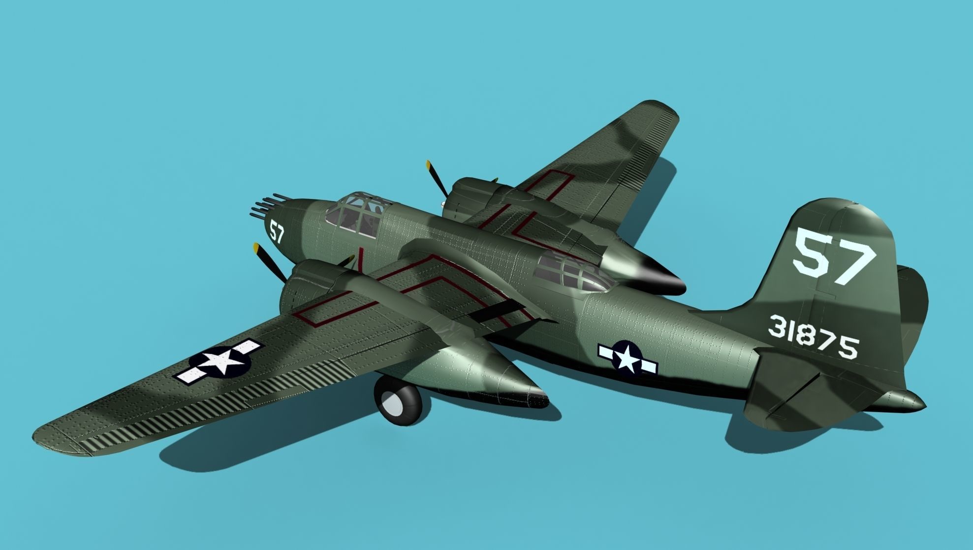 Douglas P70 Night Hawk V01 3D model animated rigged | CGTrader