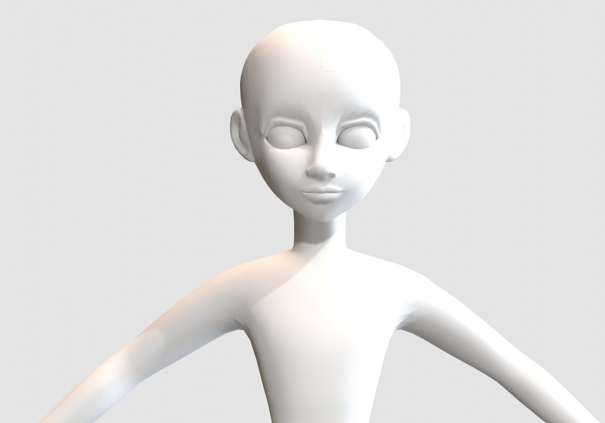 female cartoon body 3D model | CGTrader