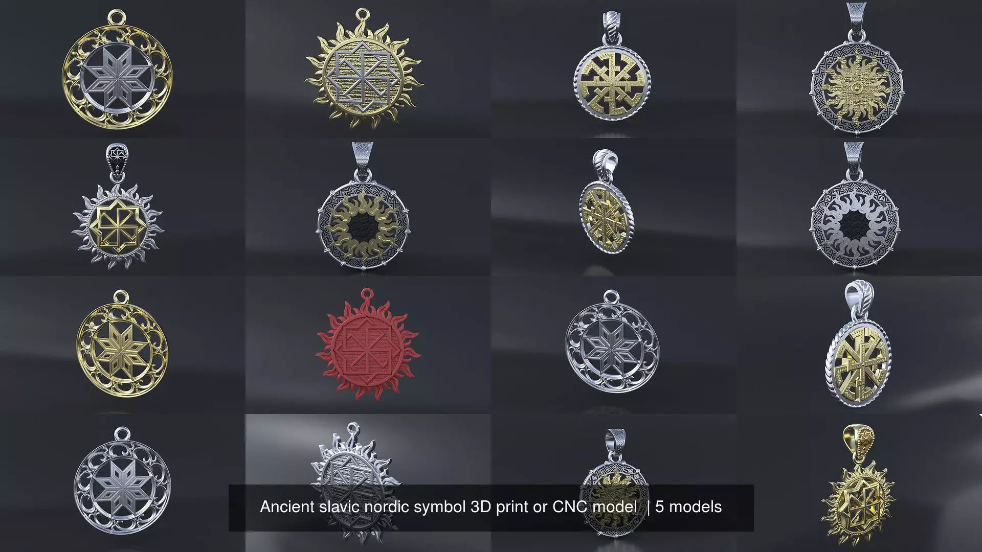 Ancient slavic nordic symbol 3D print or CNC model 3D Model Pack | CGTrader