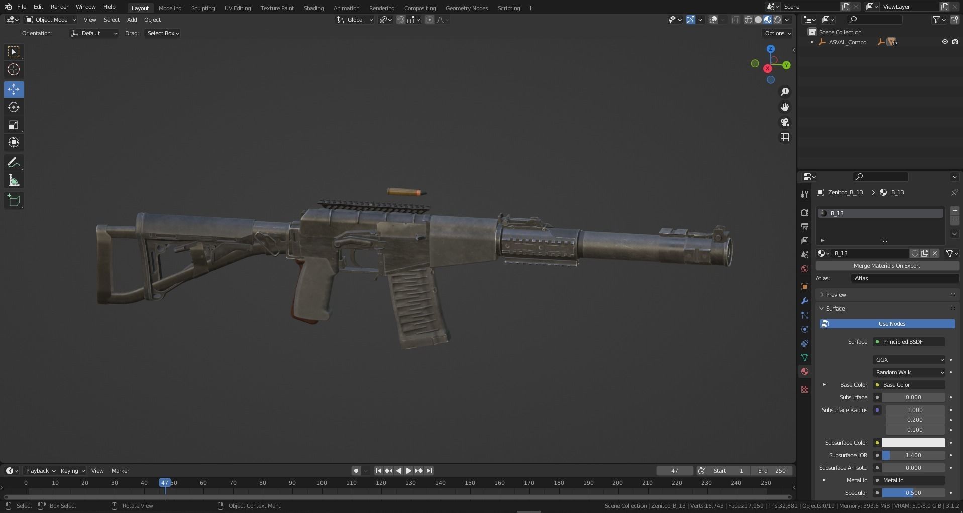 3D model MILITARY Game Ready AS VAL VR / AR / low-poly | CGTrader