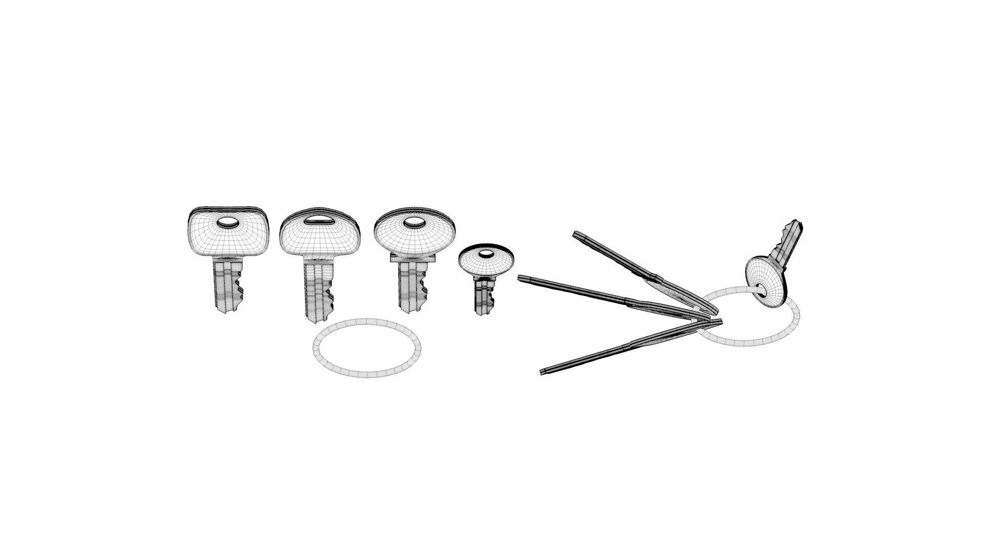 Set Of New Keys 3D model | CGTrader