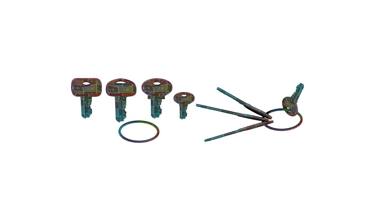 Set Of New Keys 3D model | CGTrader