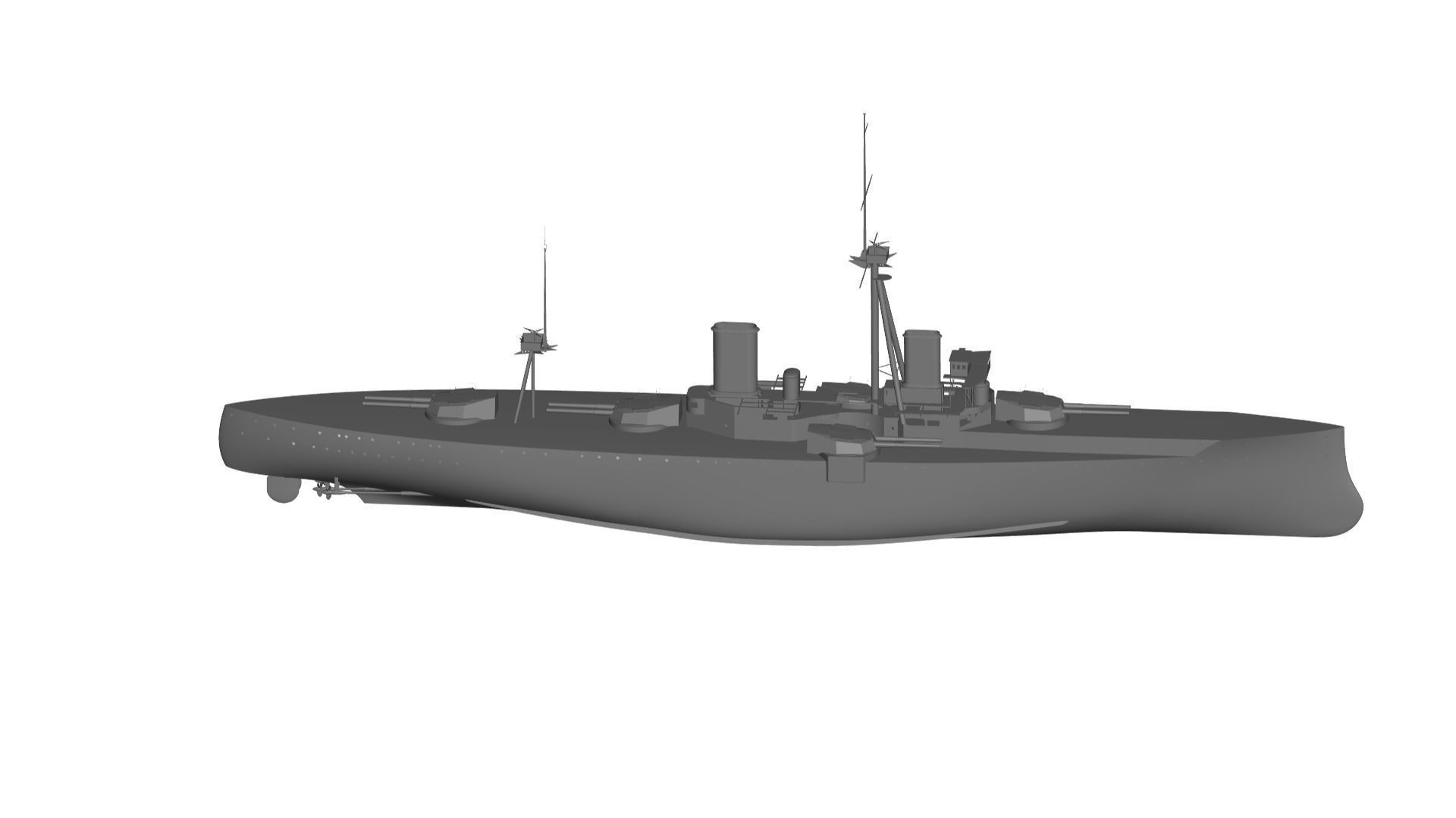 Dreadnought Battleship 3D model | CGTrader