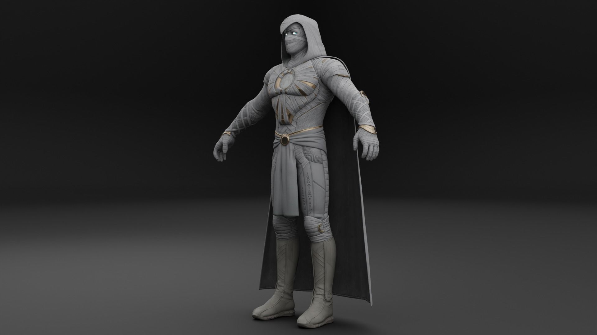 3D model Moon Knight 3D rigged model VR / AR / low-poly | CGTrader