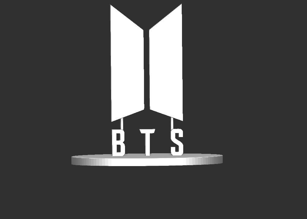 BTS Display Logo 3D model 3D printable | CGTrader
