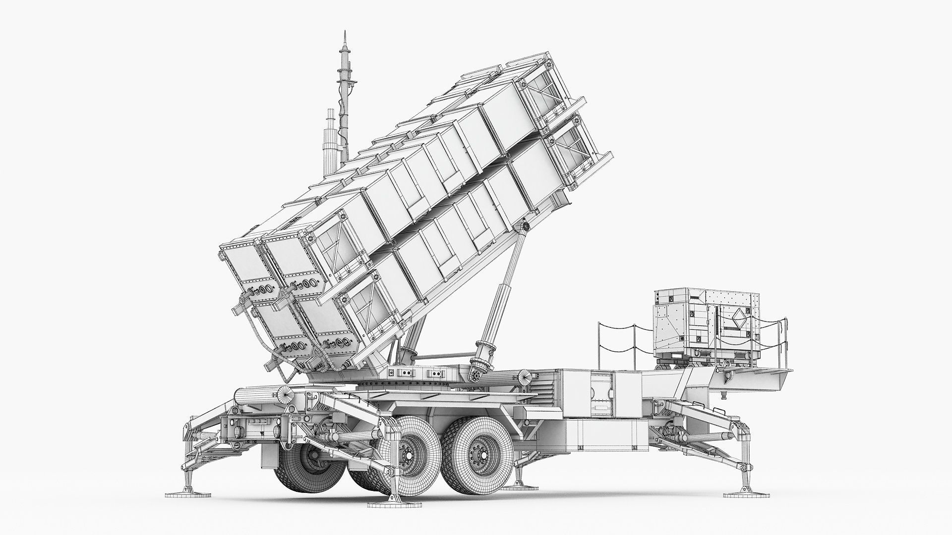 MIM-104 Patriot launcher 3D model | CGTrader