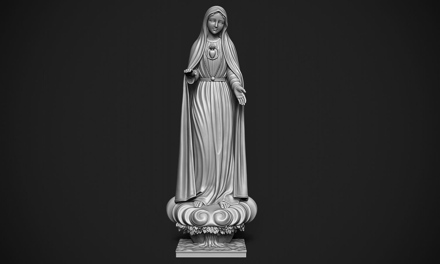 Virgin Mary 3D model 3D printable | CGTrader
