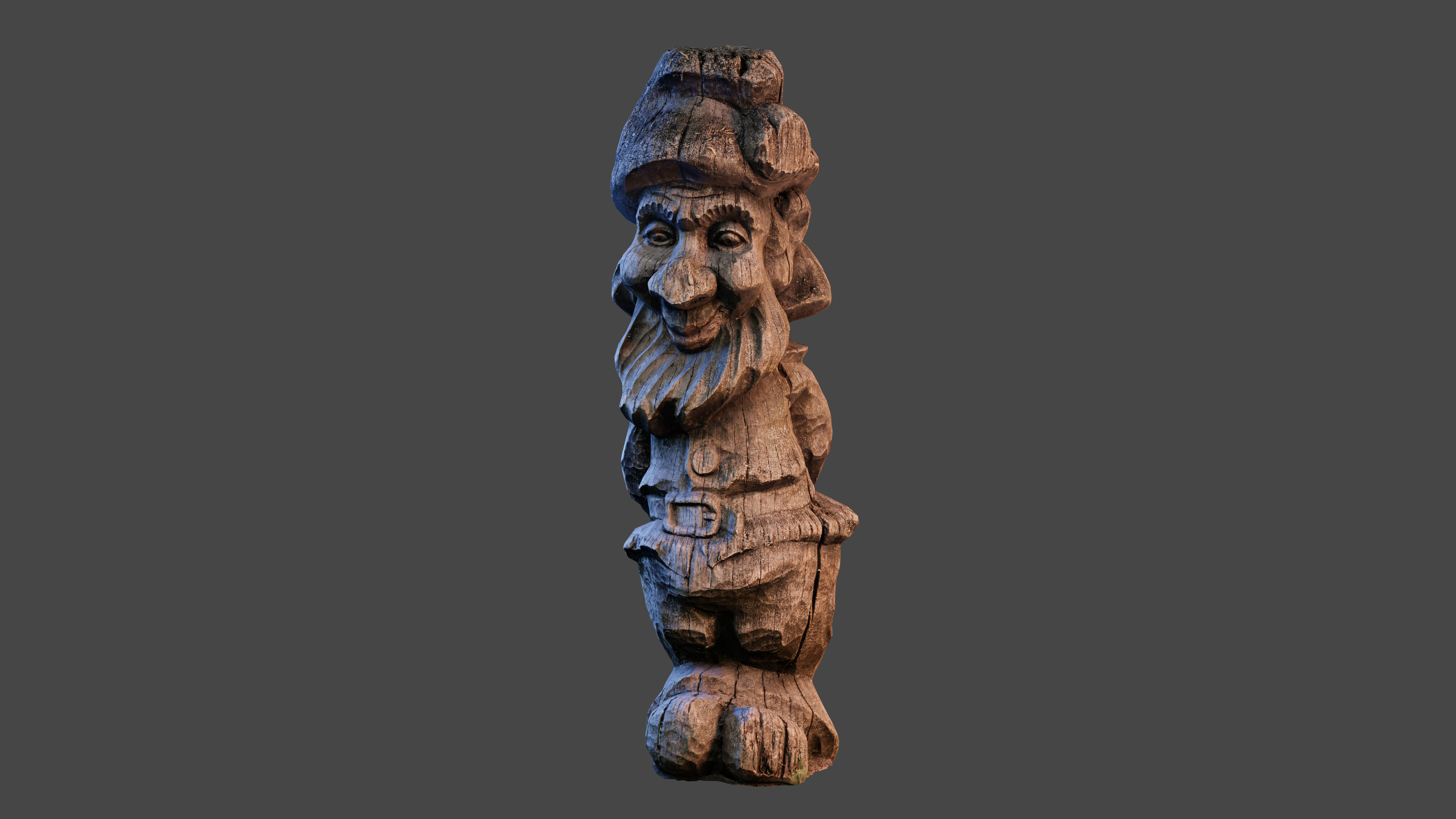 3D model Dwarf wooden statue VR / AR / low-poly | CGTrader