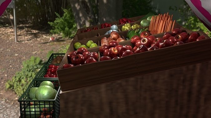 Fruit Market 3D model | CGTrader