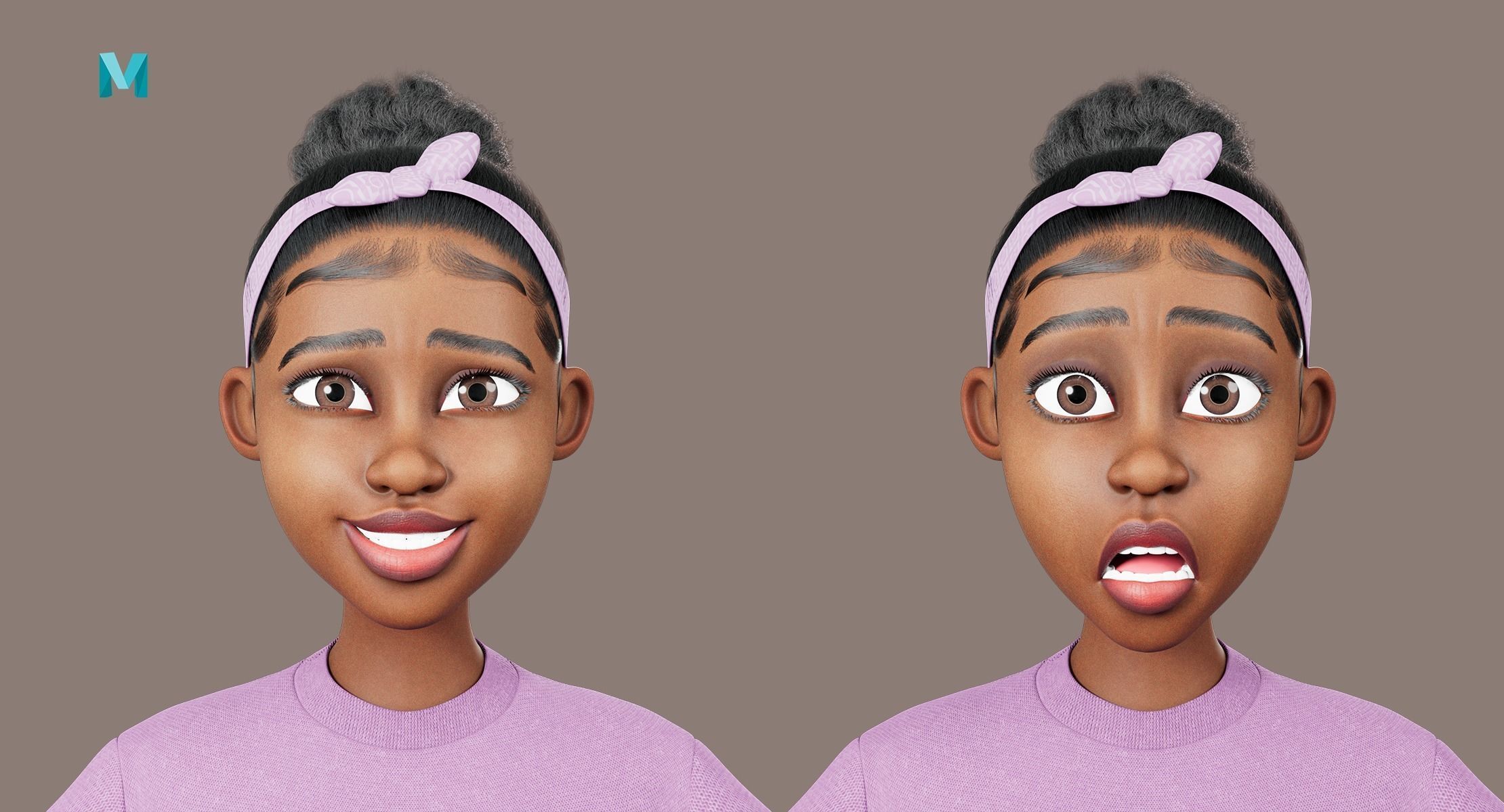 3D model African lady Rigged VR / AR / low-poly | CGTrader