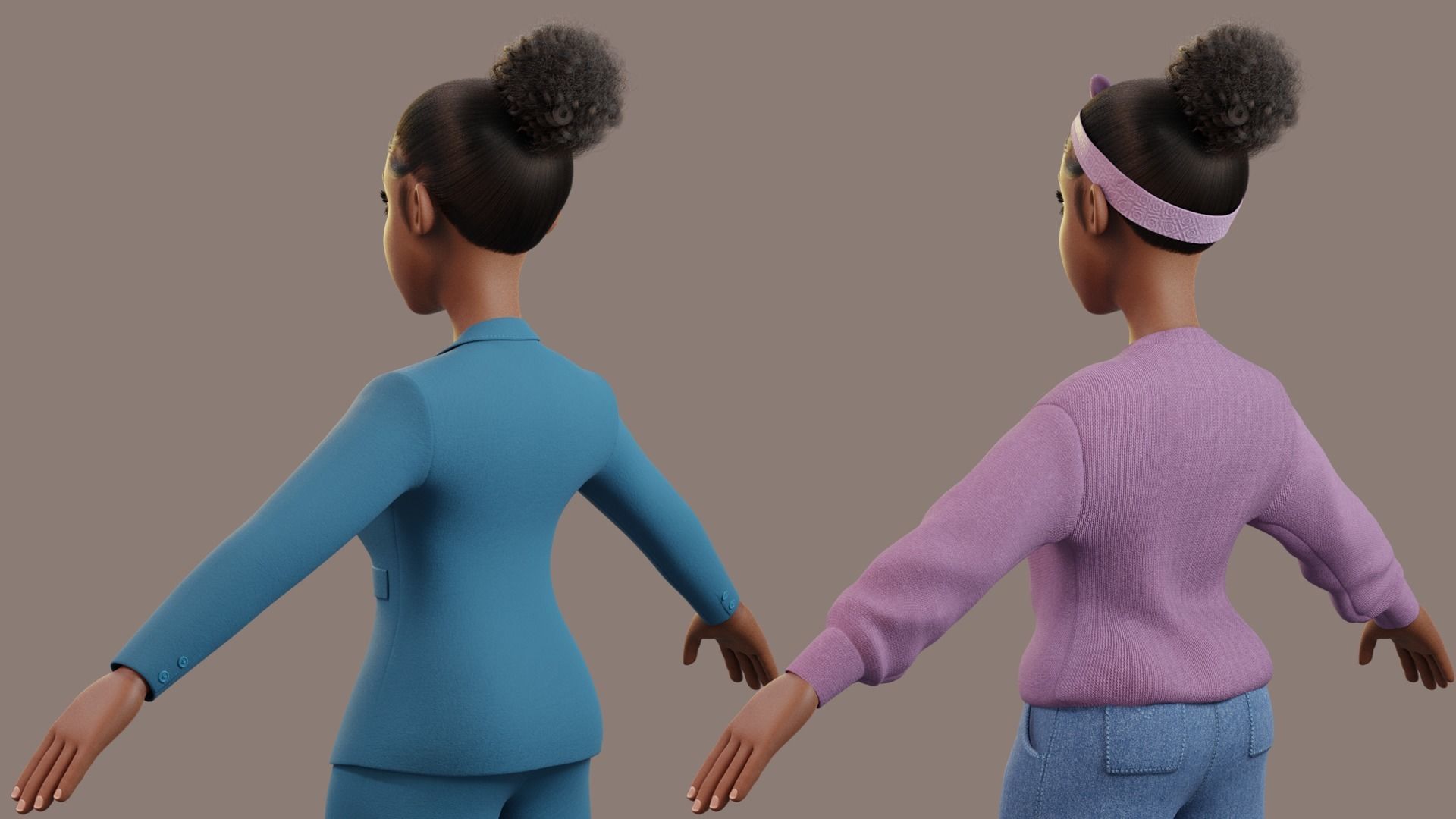 3D model African lady Rigged VR / AR / low-poly | CGTrader