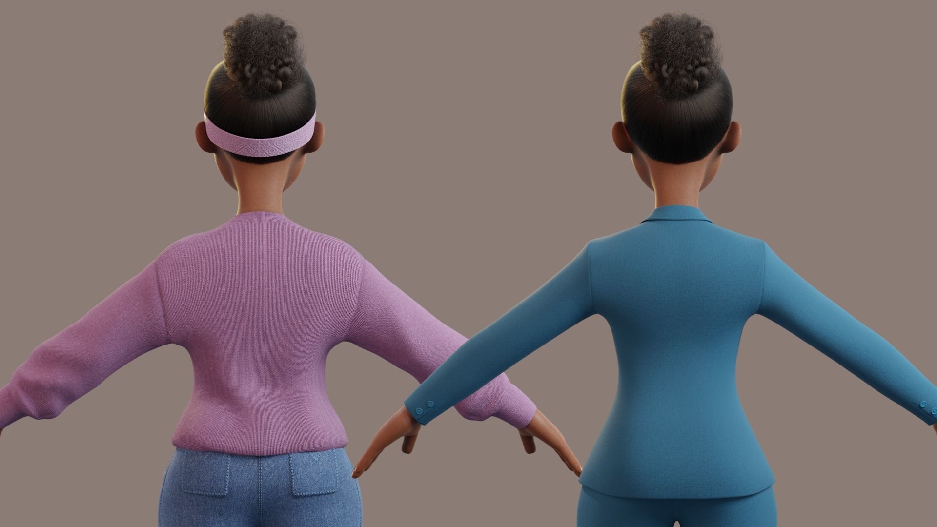 3D model African lady Rigged VR / AR / low-poly | CGTrader