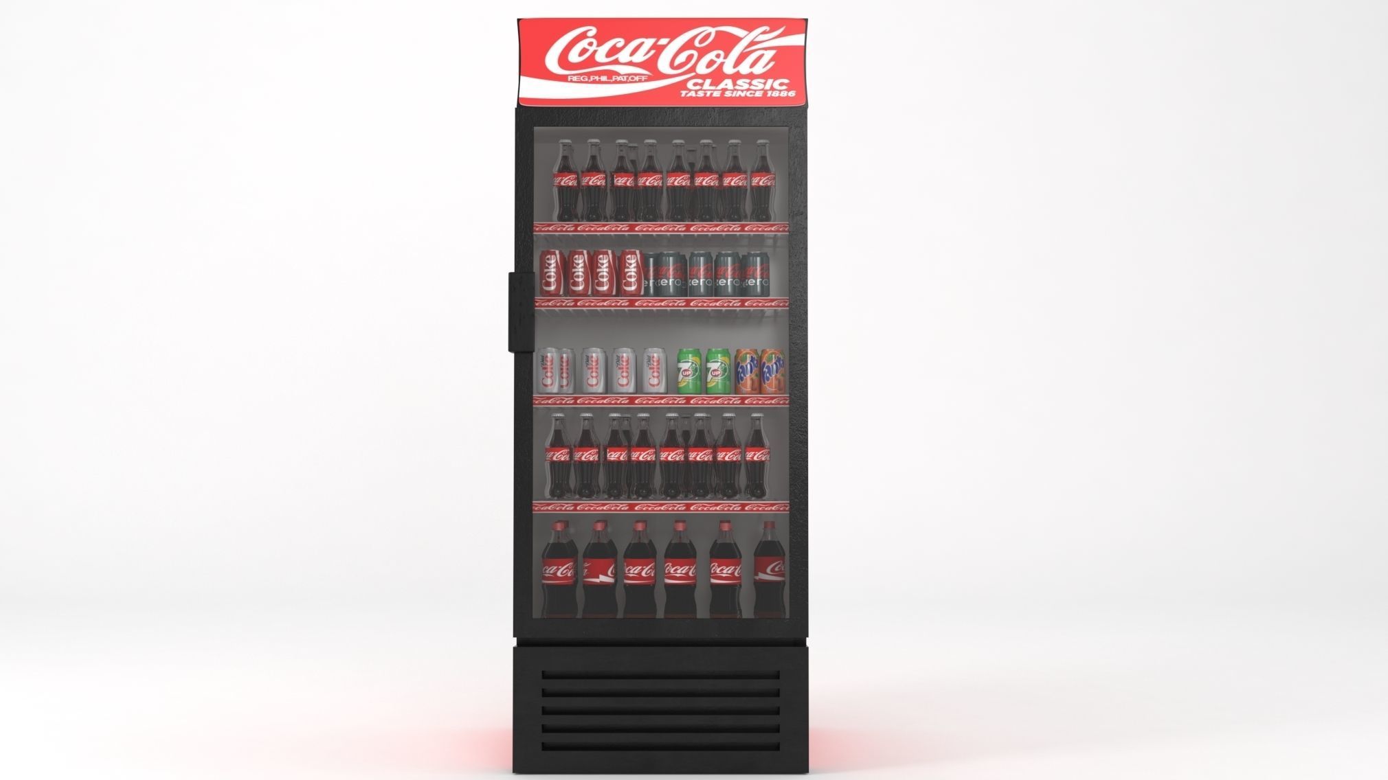 coca cola fridge display 3D model 3D model | CGTrader