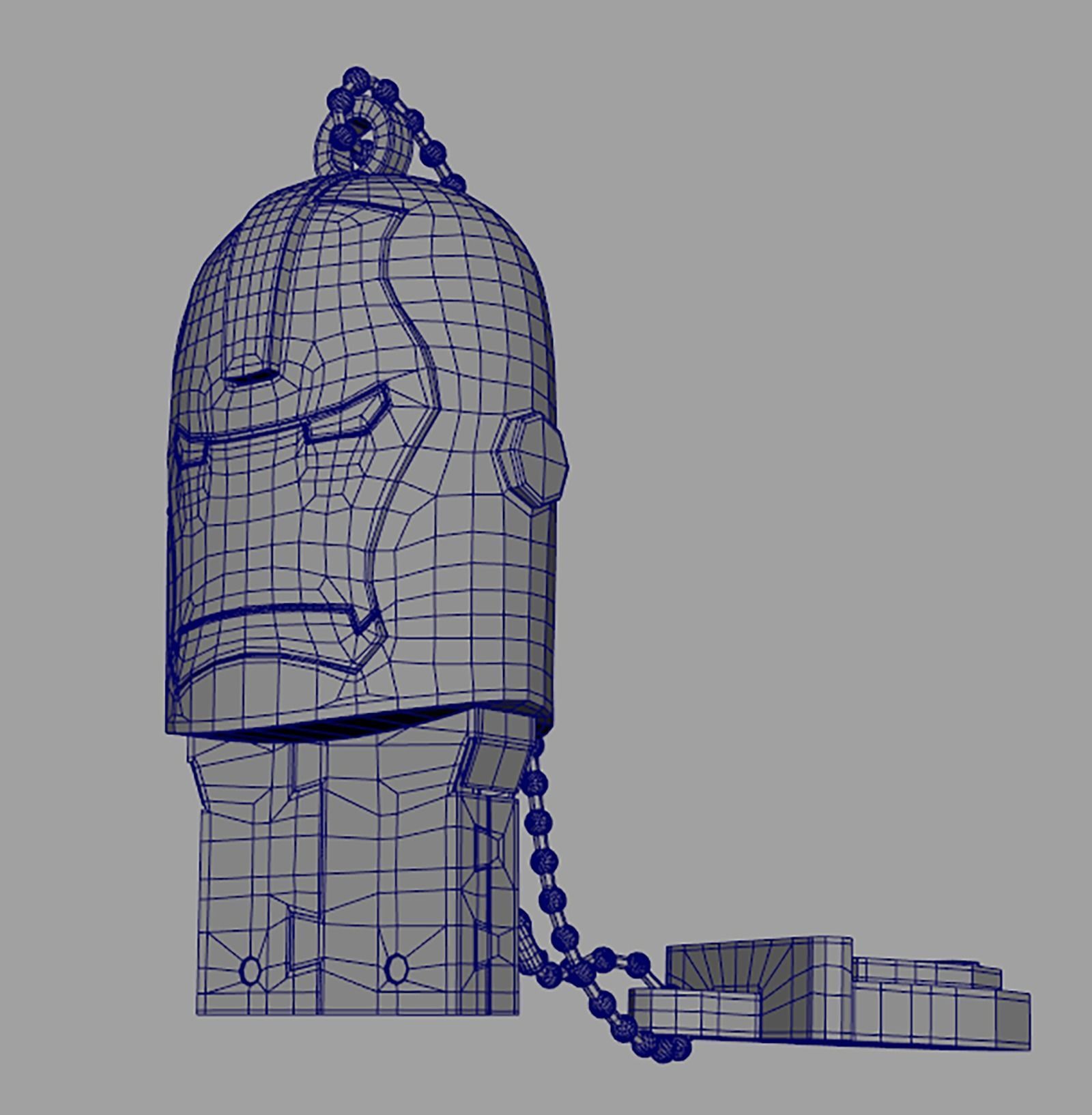 Flash drive in the form of a stylized Iron Man free 3D model | CGTrader