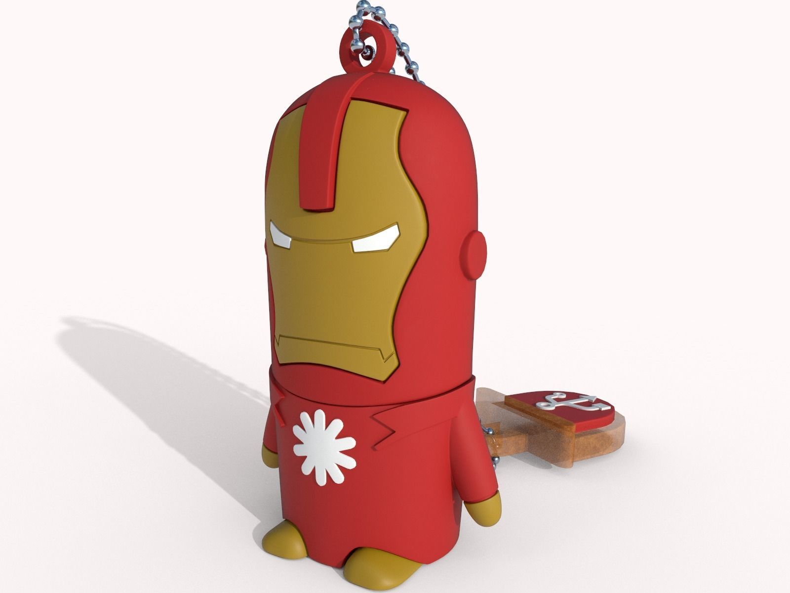 Flash drive in the form of a stylized Iron Man free 3D model | CGTrader