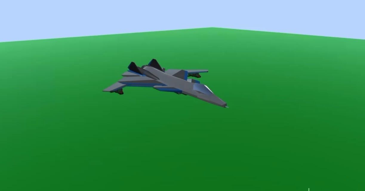 3D model Zet 3d model lowpoly fighter jet flying in space VR / AR / low ...