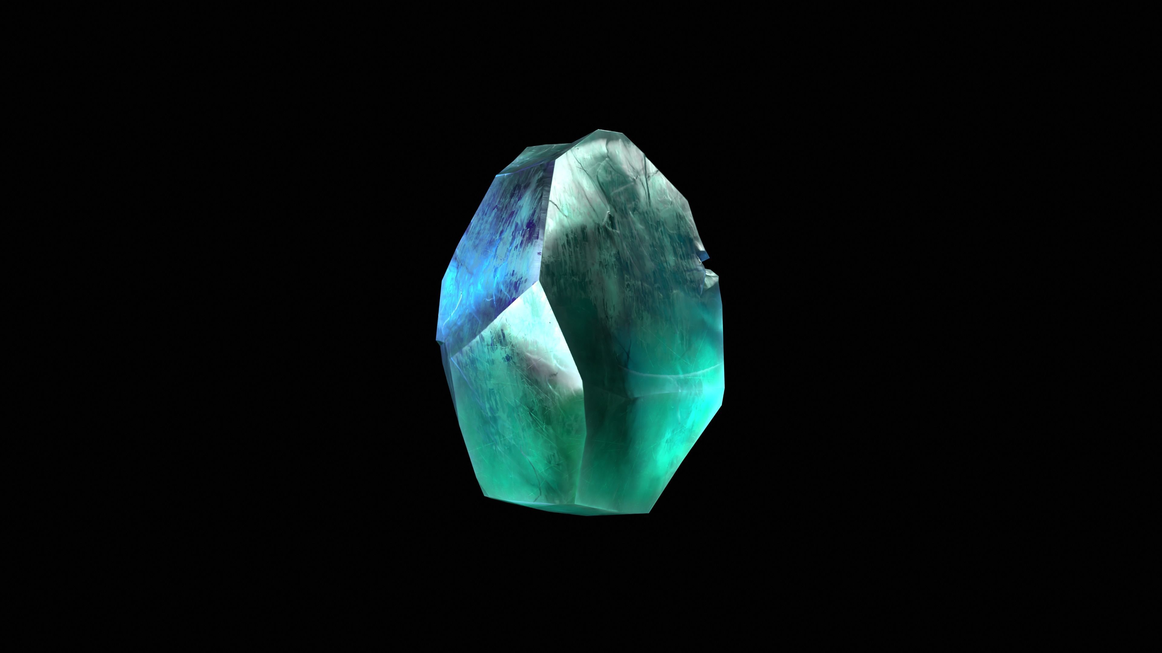 3D model Crystal Low Poly Pbr emerald VR / AR / low-poly | CGTrader