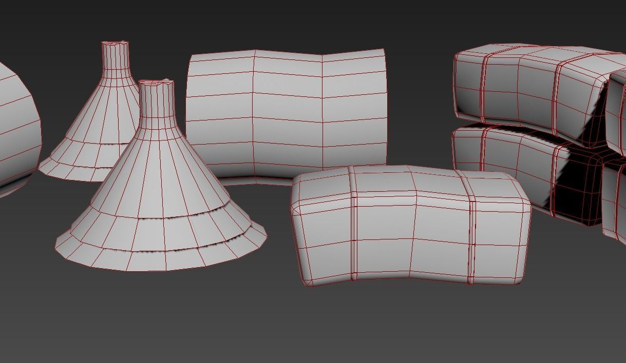 3D model Straw low poly set of cork blocks VR / AR / low-poly | CGTrader