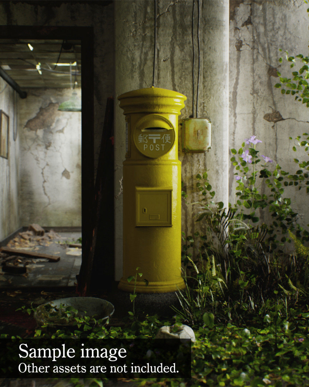 JAPANESE OLD POSTBOX 3D model | CGTrader