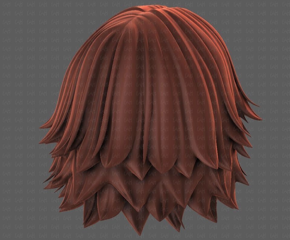 3D model 3D Hair style for girl V105 VR / AR / low-poly | CGTrader