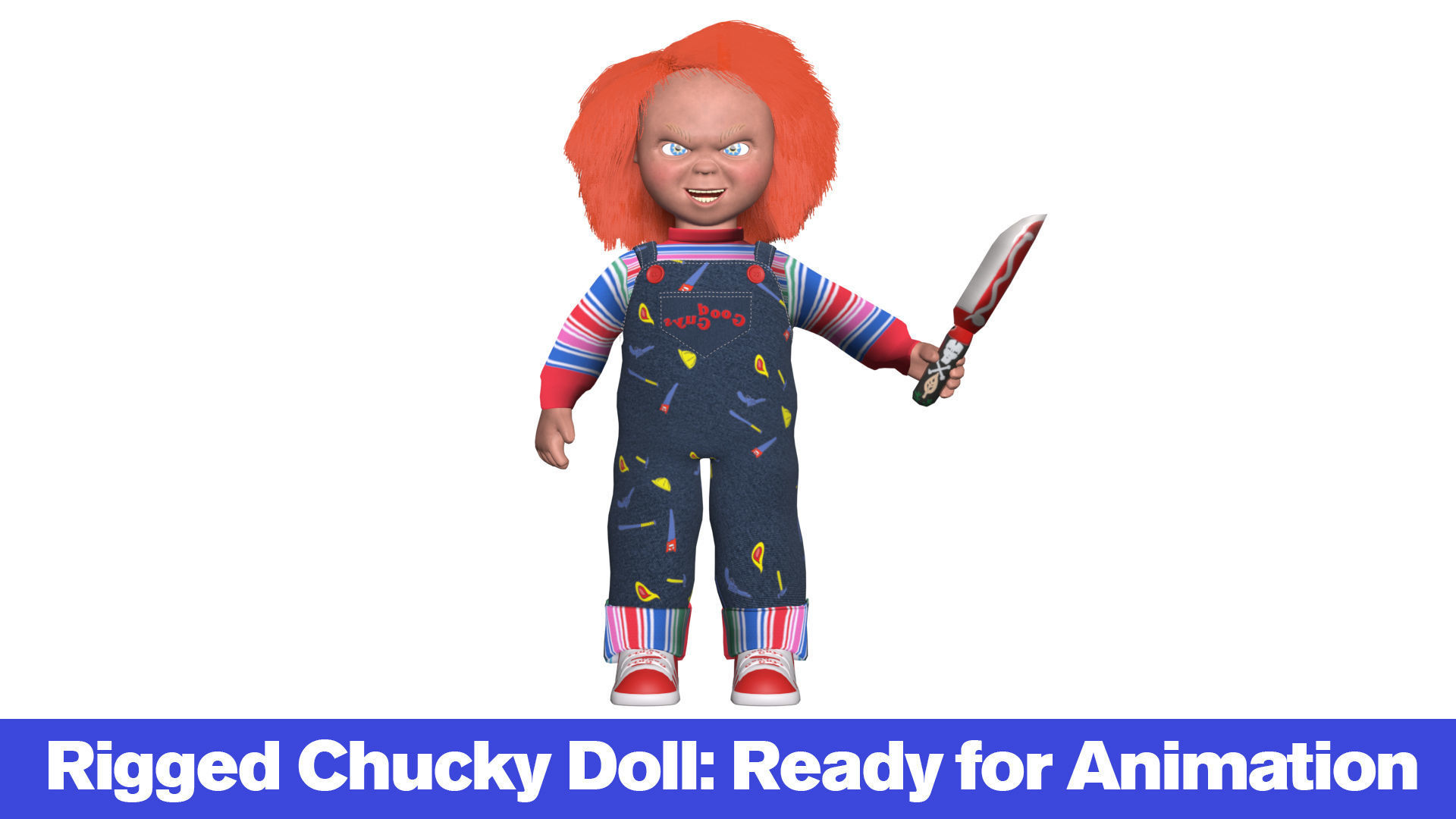 3D model Rigged Chucky doll VR / AR / low-poly | CGTrader