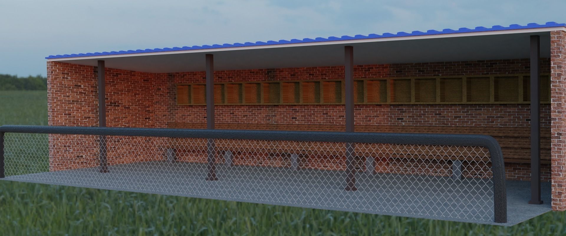 Baseball Dugout 3D model | CGTrader