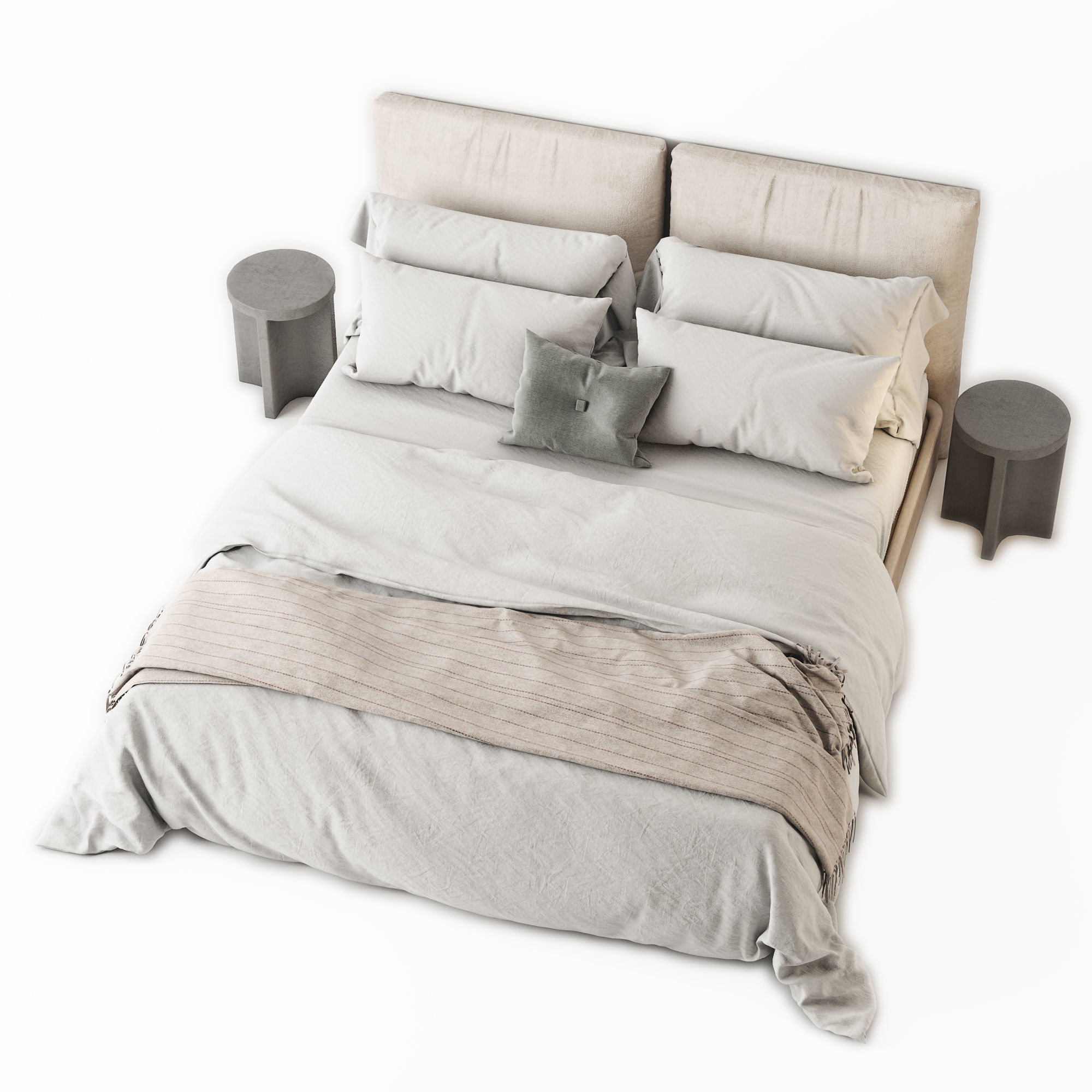 Meridiani Oliver Bed 01 3D model | CGTrader