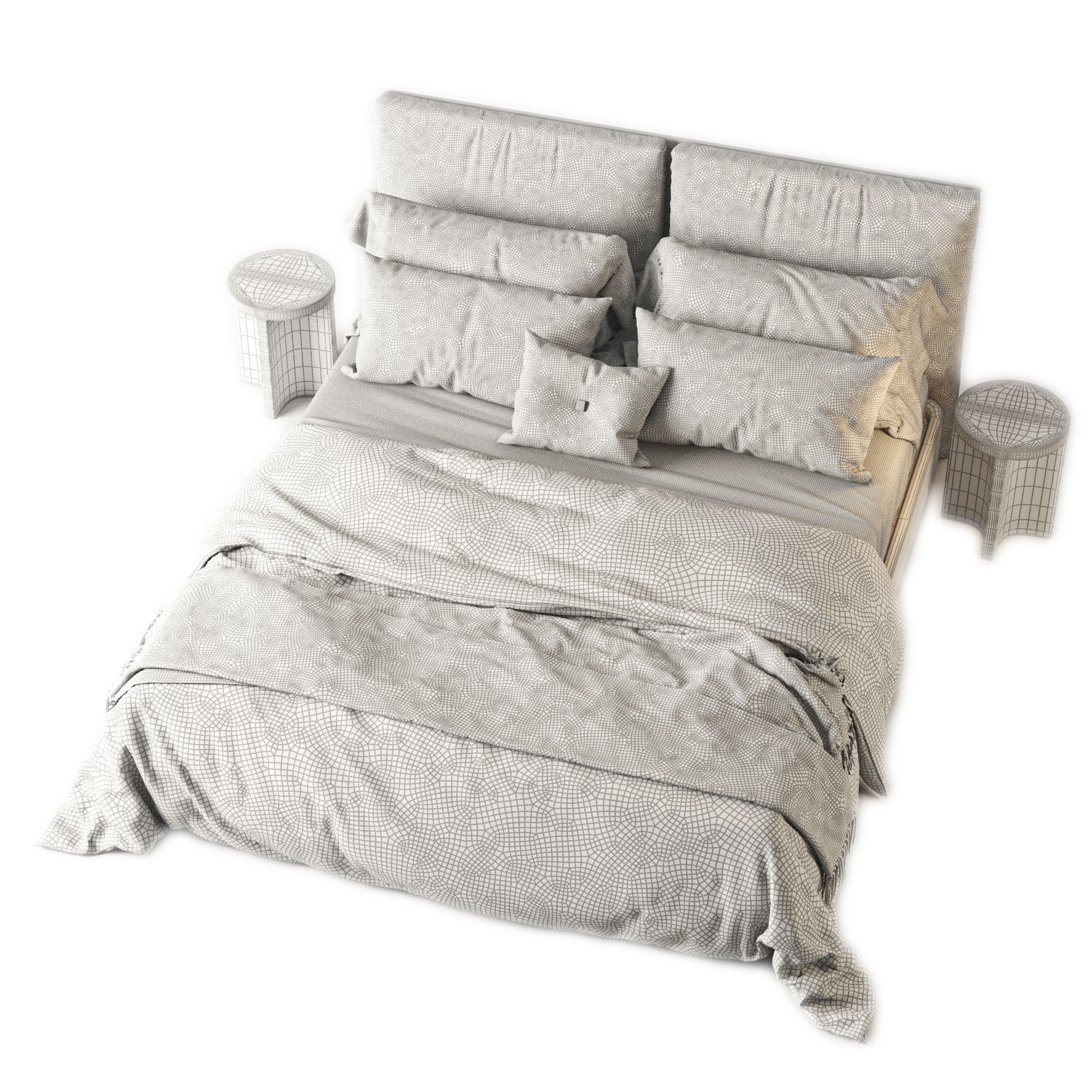 Meridiani Oliver Bed 01 3D model | CGTrader