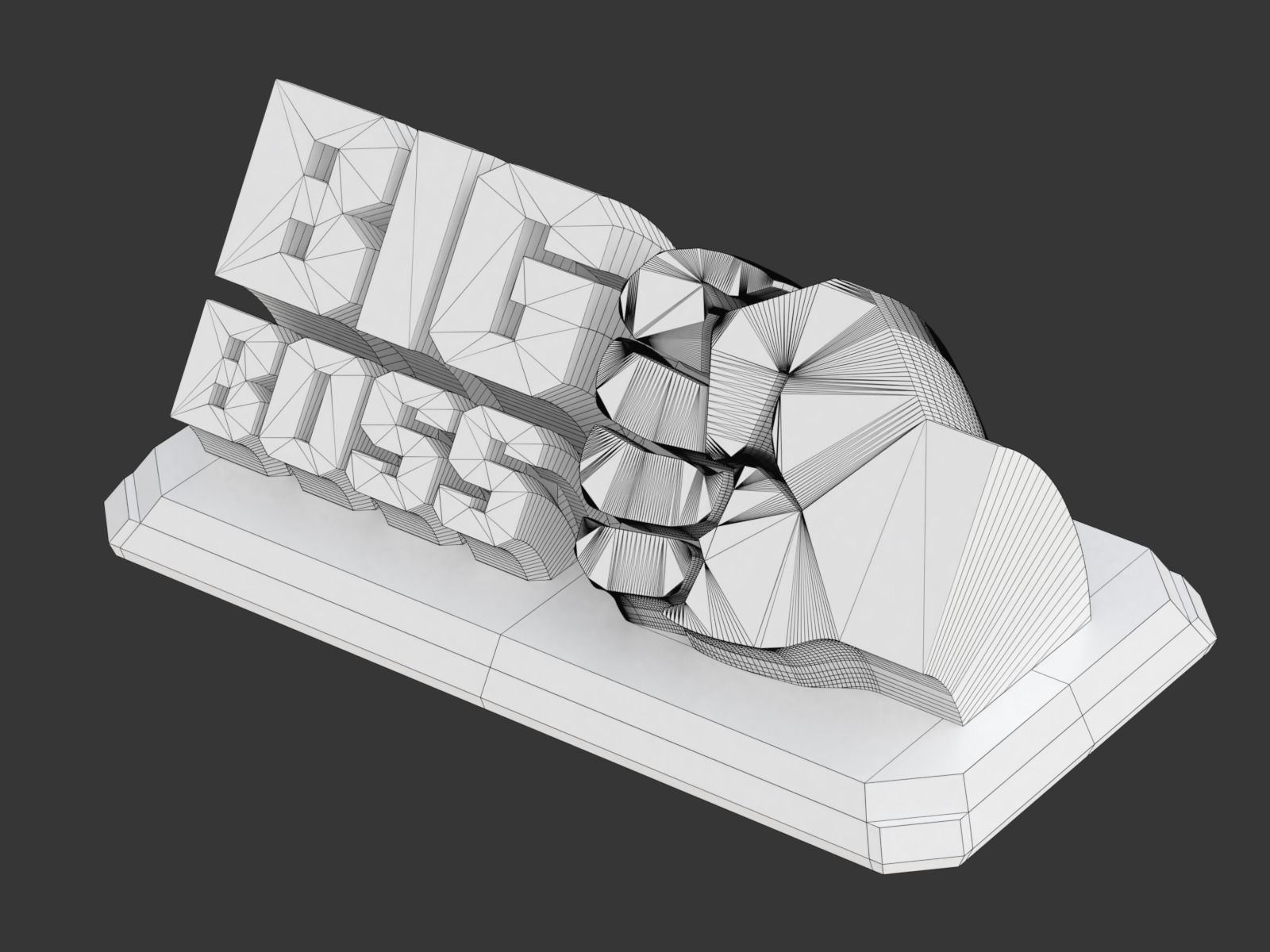 Printable Sweeping Text Plate 3D model 3D printable | CGTrader