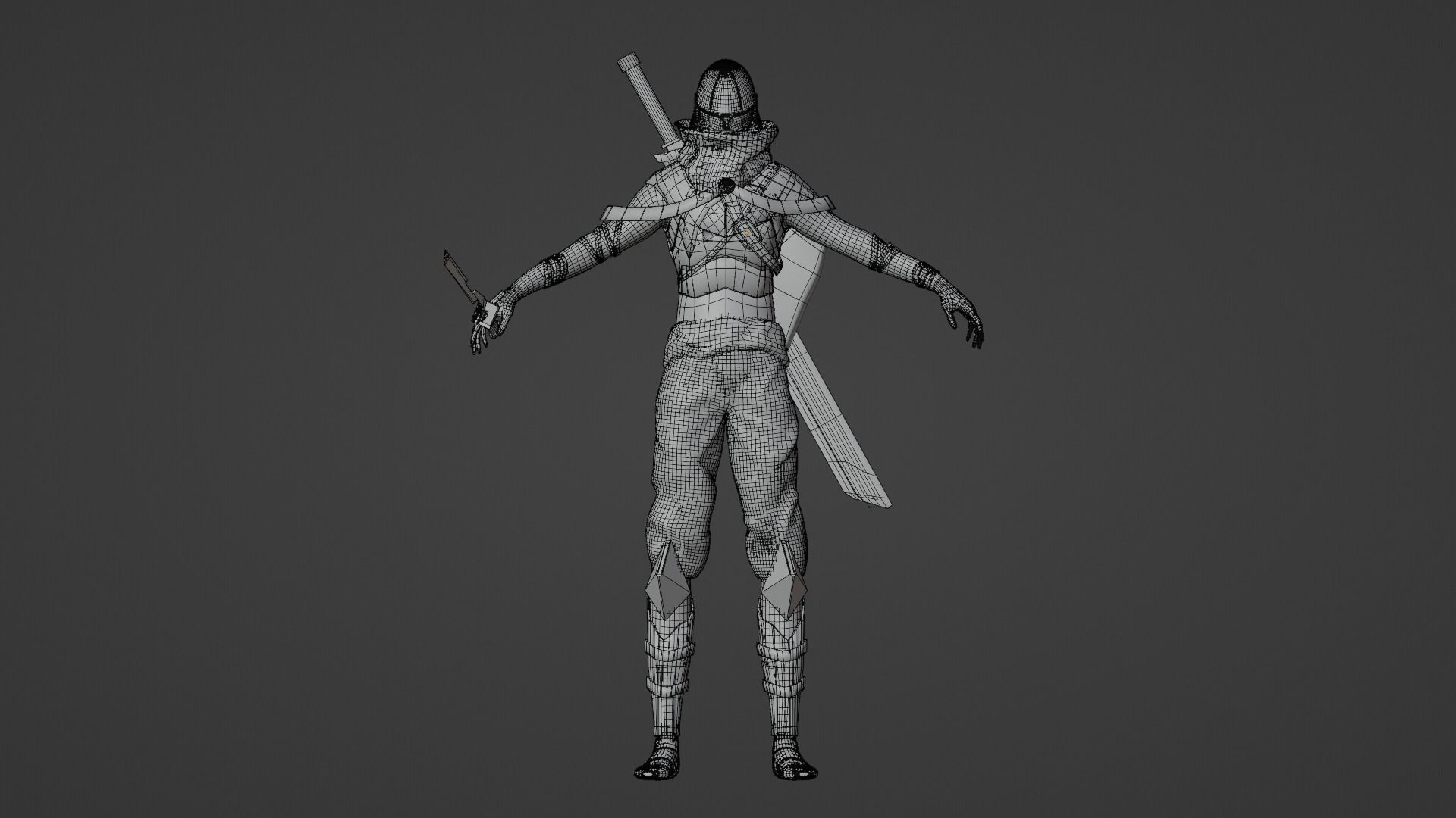Cyberpunk Ninja Character - Low-poly 3D Model free VR / AR / low-poly ...