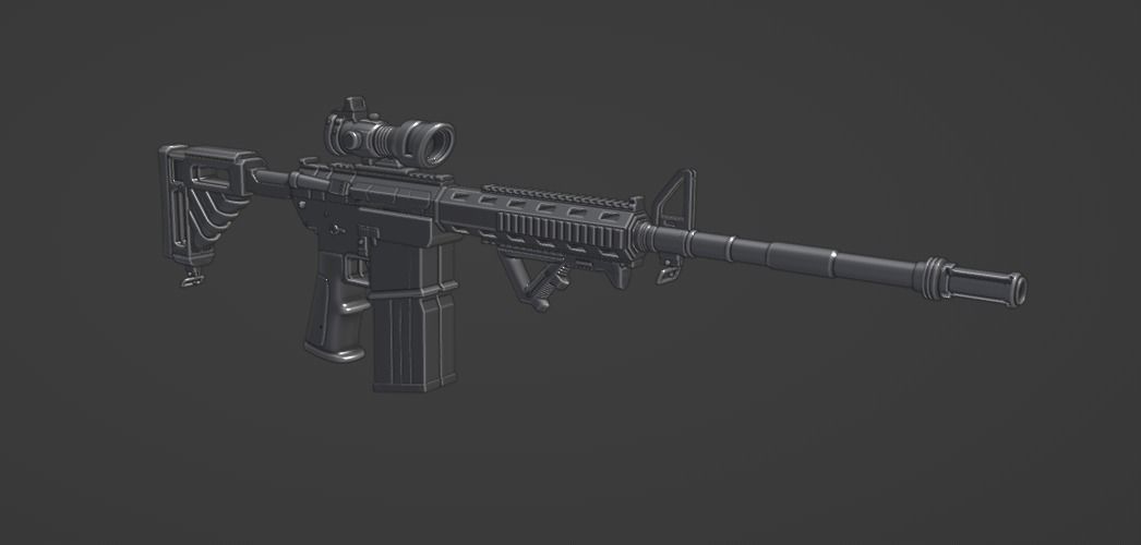 Assault Rifle free 3D model | CGTrader