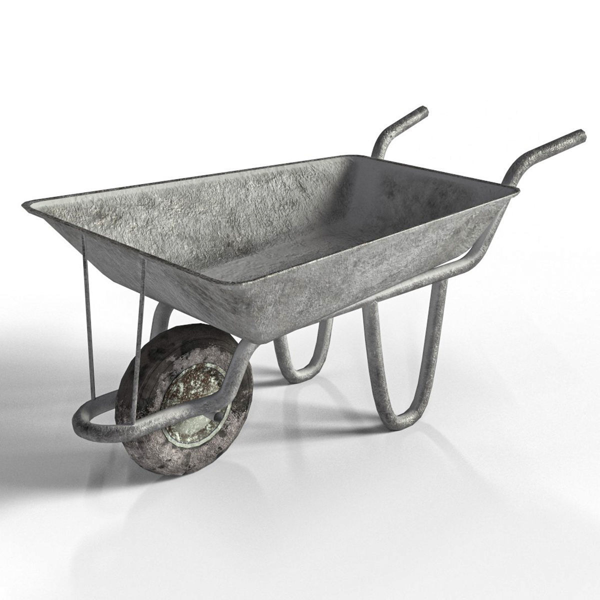 3D model Lowpoly Wheelbarrow metal VR / AR / low-poly | CGTrader