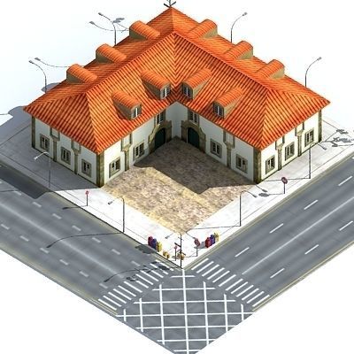 3D model Low Poly Block 24 VR / AR / low-poly | CGTrader