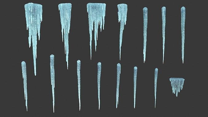 3D model icicle icicles VR / AR / low-poly | CGTrader
