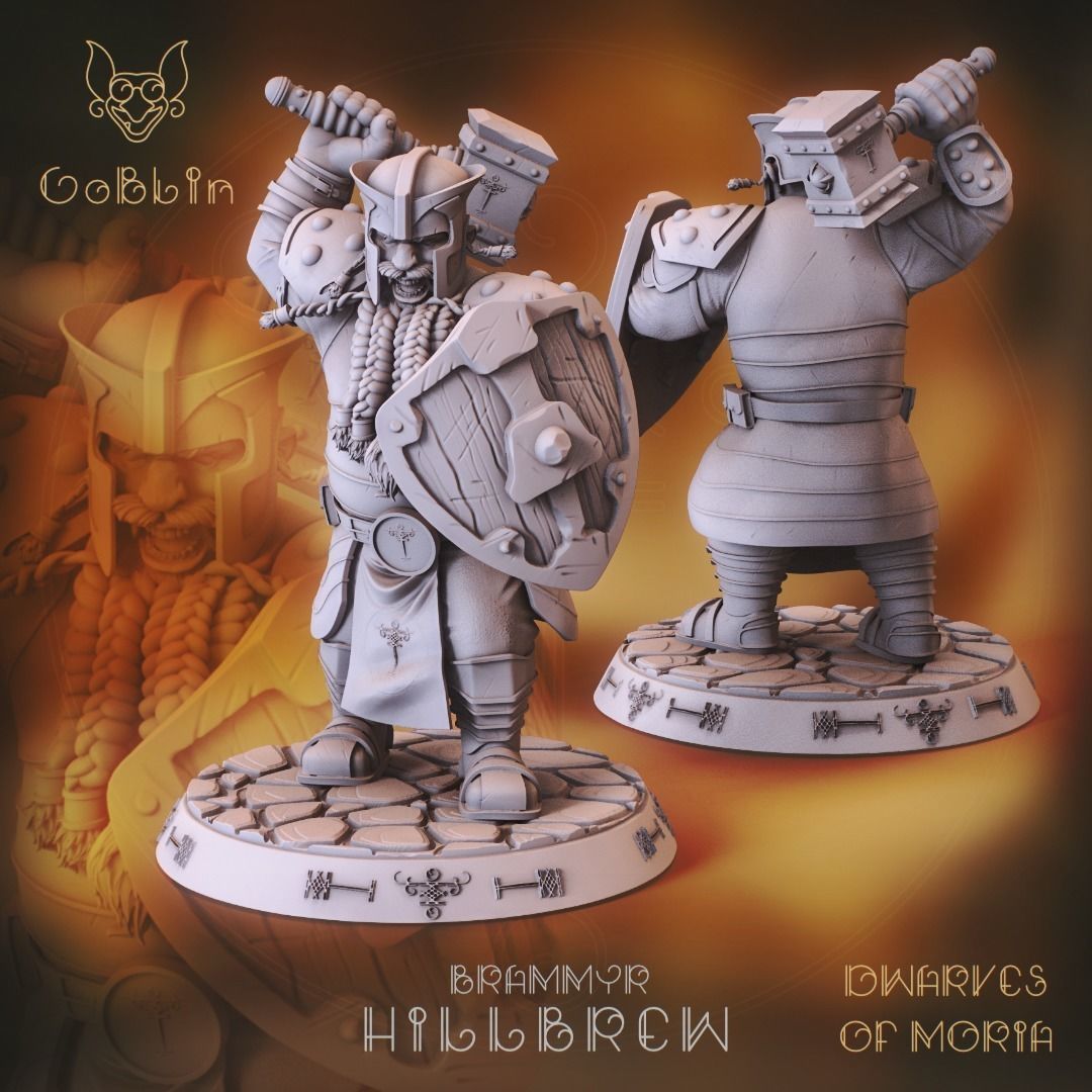 Branmyr Hillbrew - Dwarfs of Moria 3D model 3D printable | CGTrader