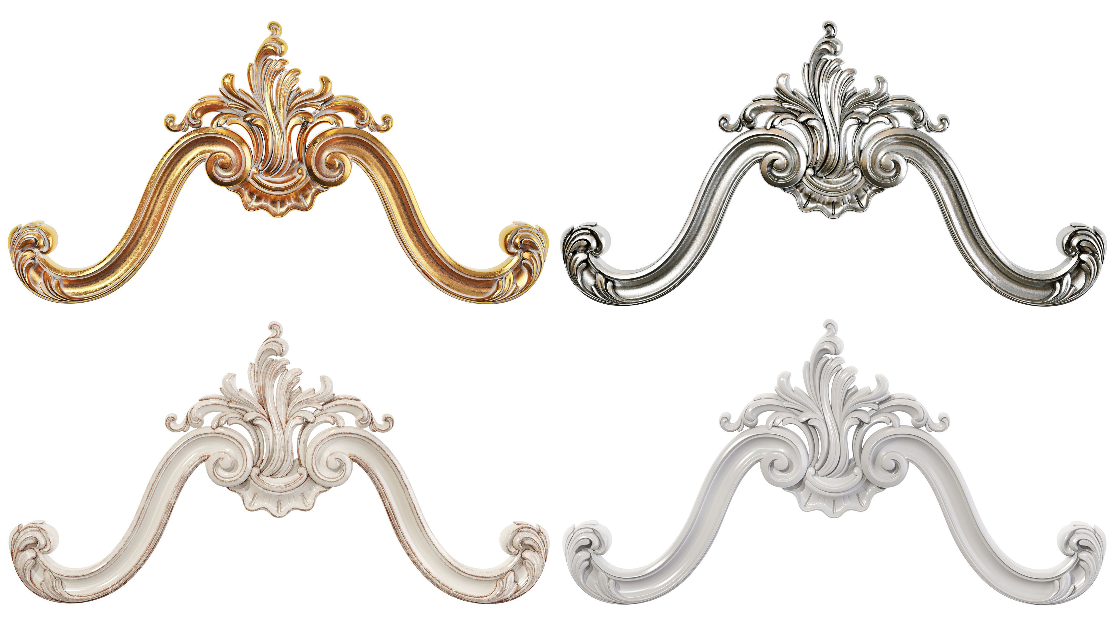 Classic carved 156 3D model | CGTrader