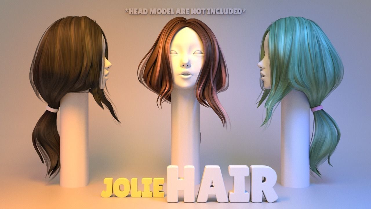 Jolie Hair 3D model | CGTrader
