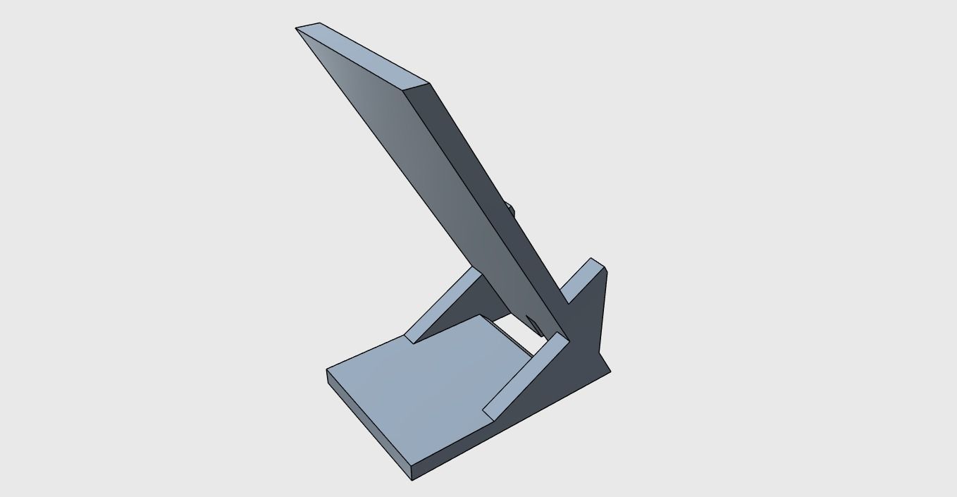 Phone holder with cable holder easy printable 3D model 3D printable ...