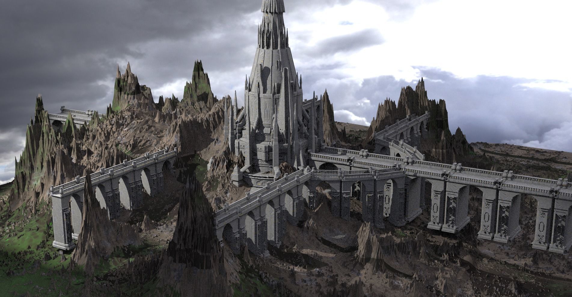 Narnia Mountains Castle 2 3D model | CGTrader