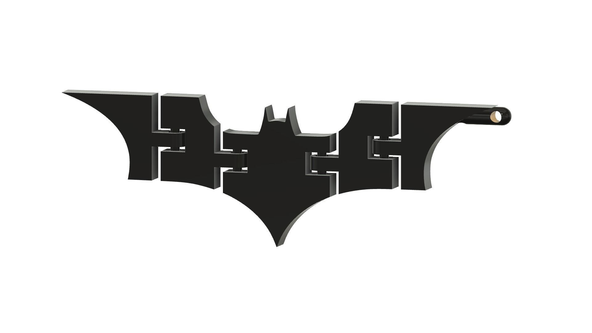 Articulated Batman Keychain 3D model 3D printable | CGTrader