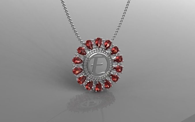 Classic Letter E Pendant - 3D Jewelry - PG-272 3D model 3D printable ...