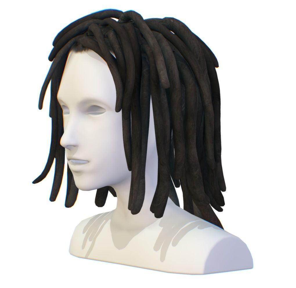 3D model Hairstyle Dreadlocks Black VR / AR / low-poly | CGTrader
