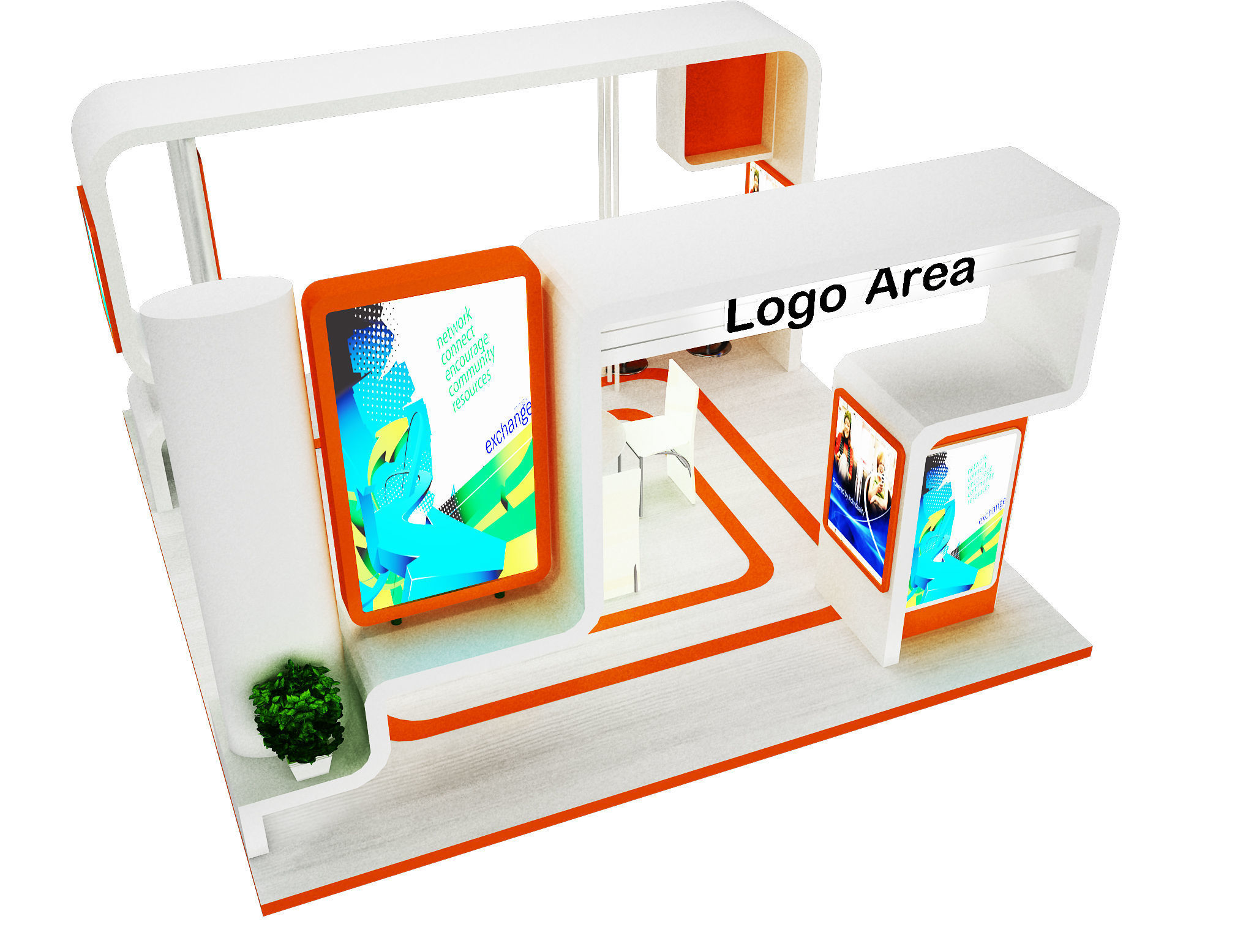 Booth Exhibition Stand a485b 3D model | CGTrader