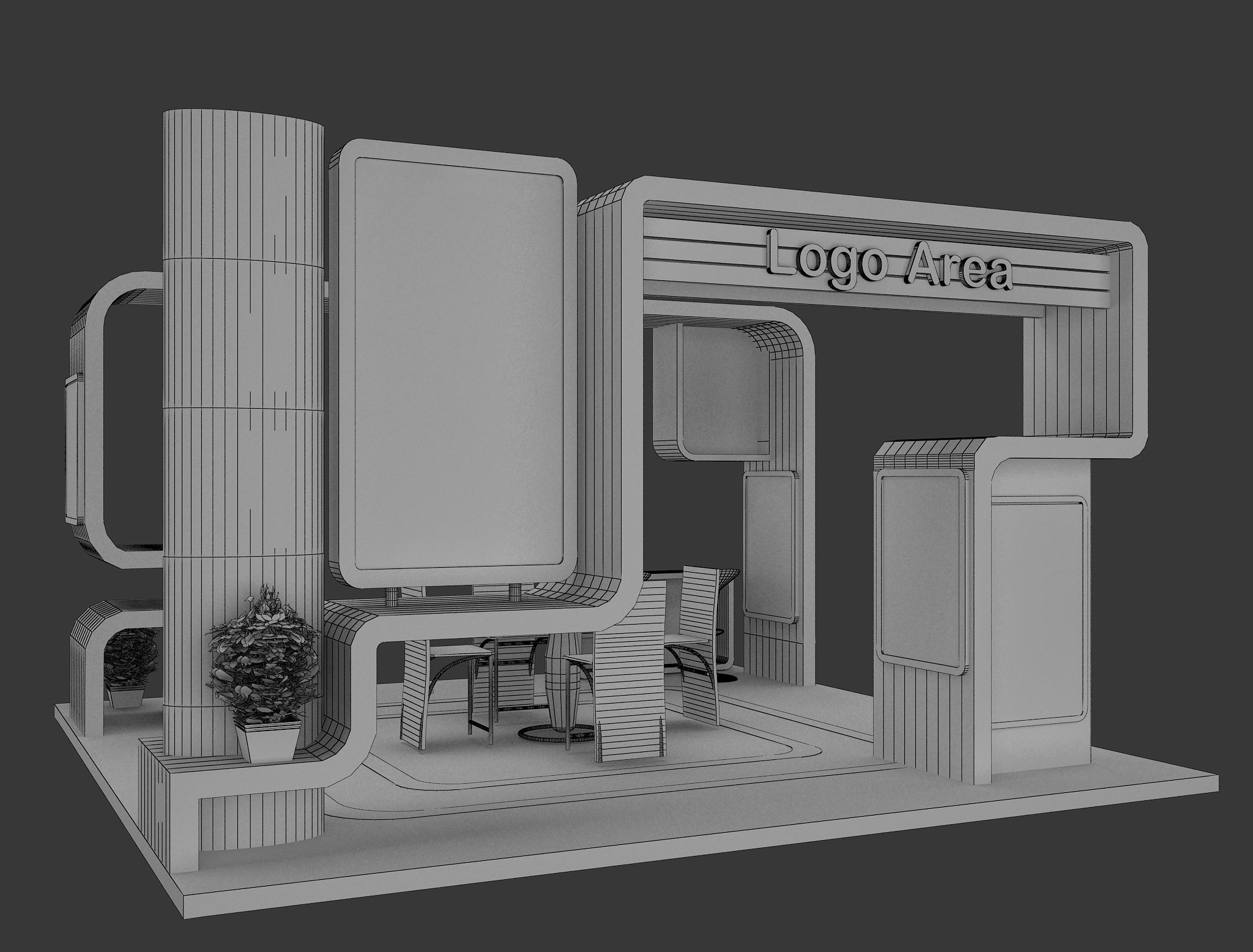 Booth Exhibition Stand a485b 3D model | CGTrader